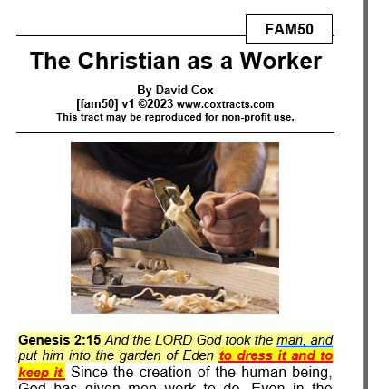 fam50 The Christian as a Worker - Christian Tracts